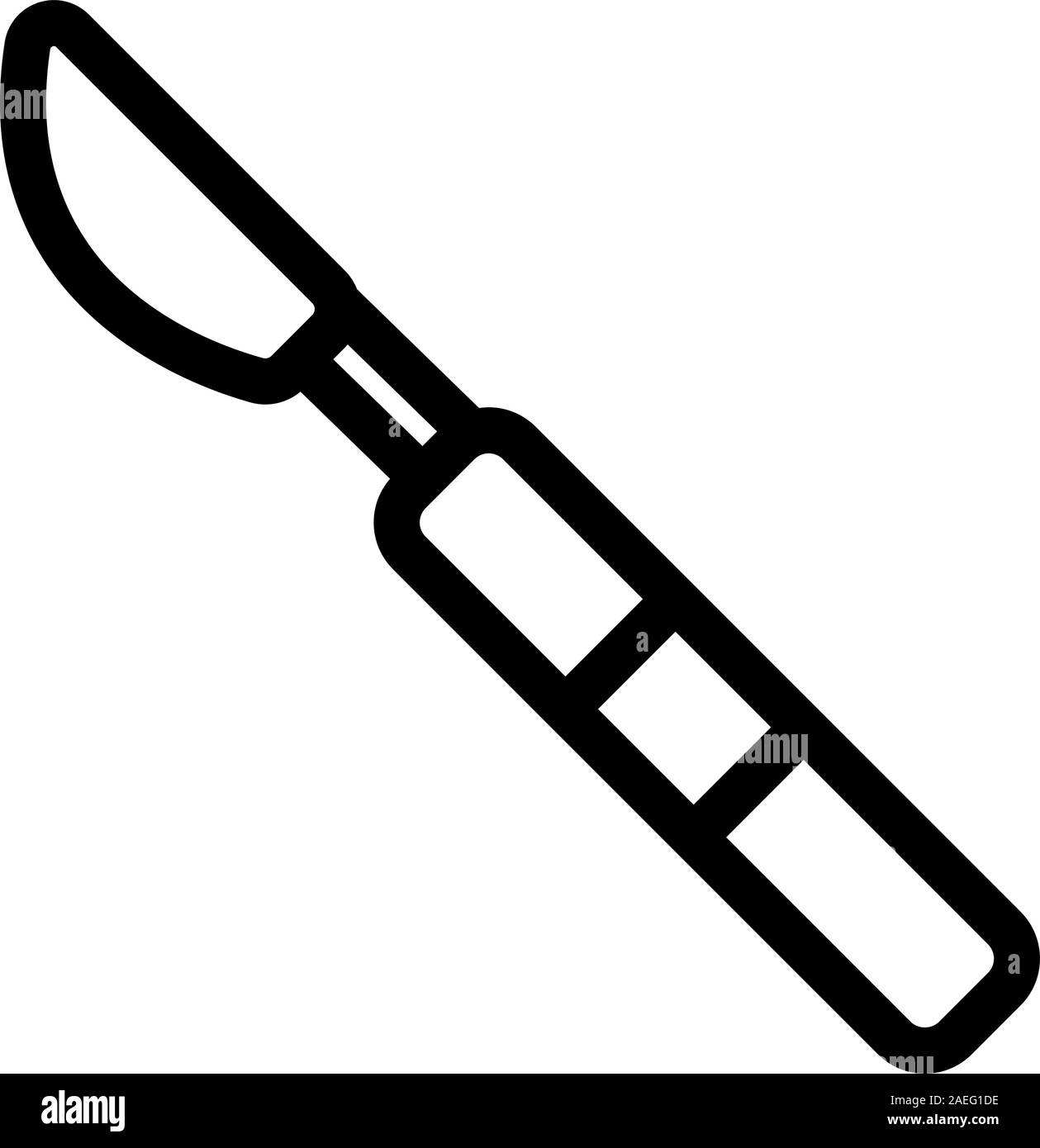 scalpel icon vector. Isolated contour symbol illustration Stock Vector ...