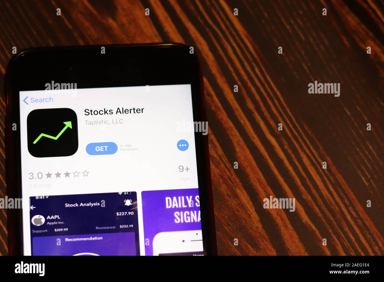 Los Angeles, California, USA - 26 November 2019: Stocks Alerter App ...