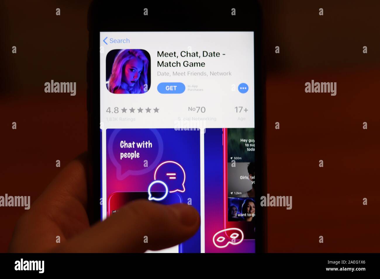 Los Angeles, California, USA - 26 November 2019: Meet, Chat, Date ...