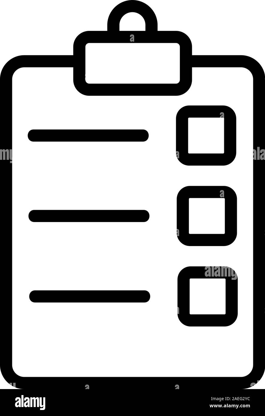 The list of tasks icon vector. Isolated contour symbol illustration ...