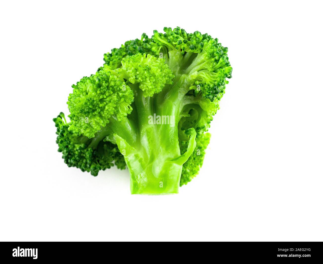 Broccoli is cooked on white background isolate, Steamed broccoli ...