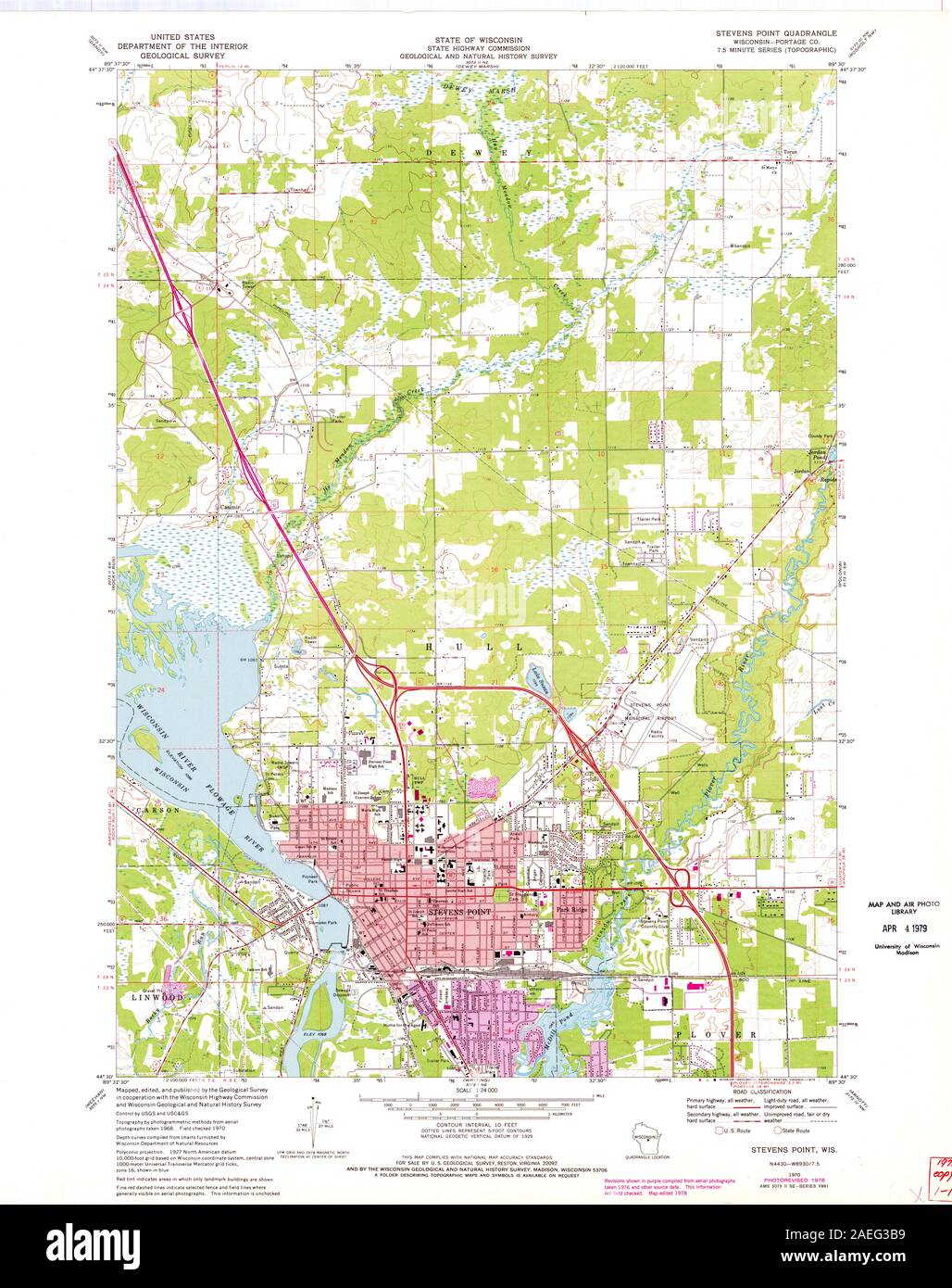 Map of stevens point hi-res stock photography and images - Alamy