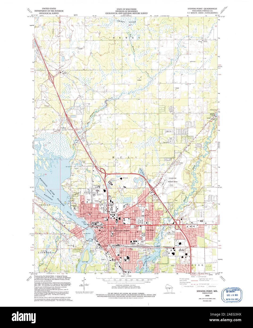 Map of stevens point hi-res stock photography and images - Alamy