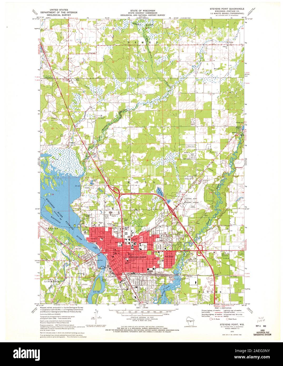Map of stevens point hi-res stock photography and images - Alamy