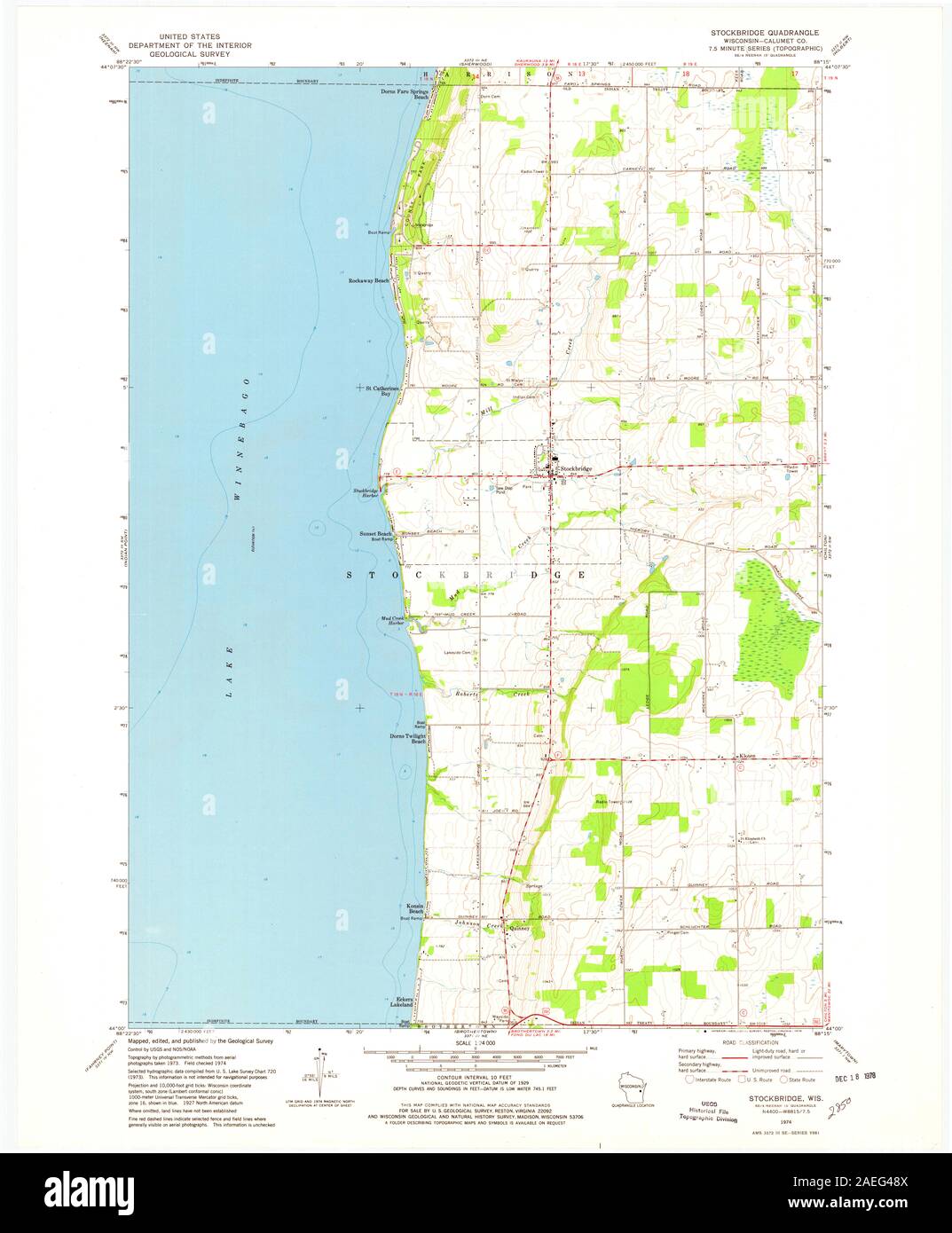 WI Stockbridge 800627 1974 24000 Restoration Stock Photo - Alamy