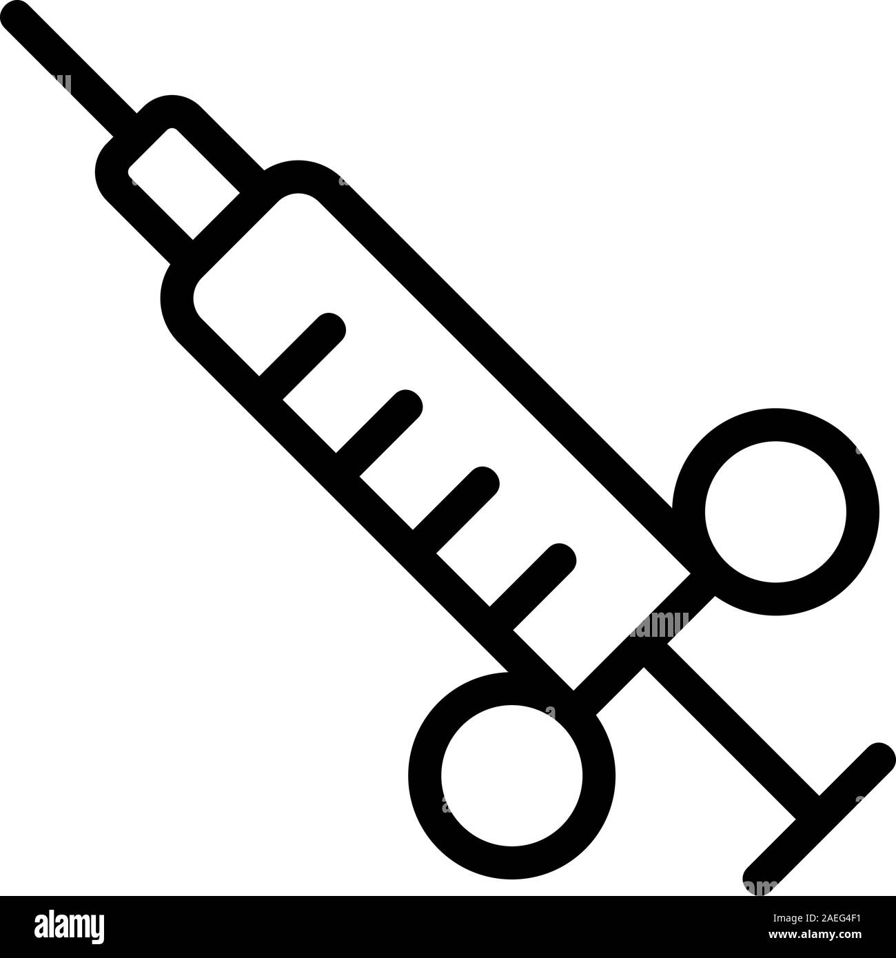 syringe icon vector. Isolated contour symbol illustration Stock Vector ...