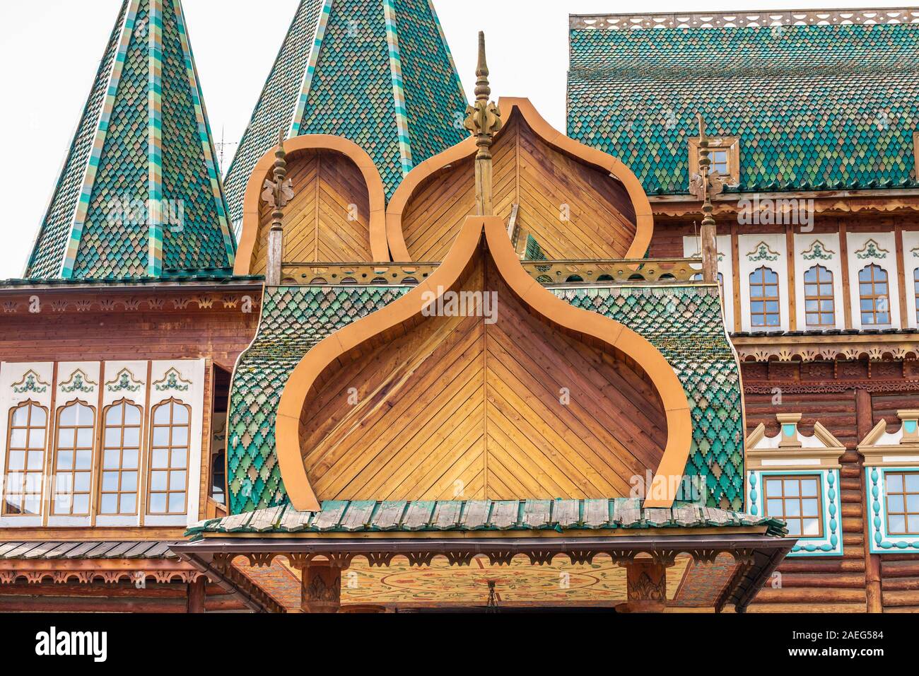 Wooden palace of tzar Aleksey Mikhailovich in Kolomenskoe ...