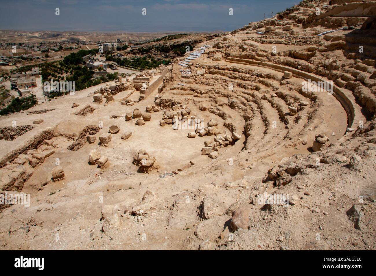 Israel, West Bank, Judaea, Herodion a castle fortress built by King ...