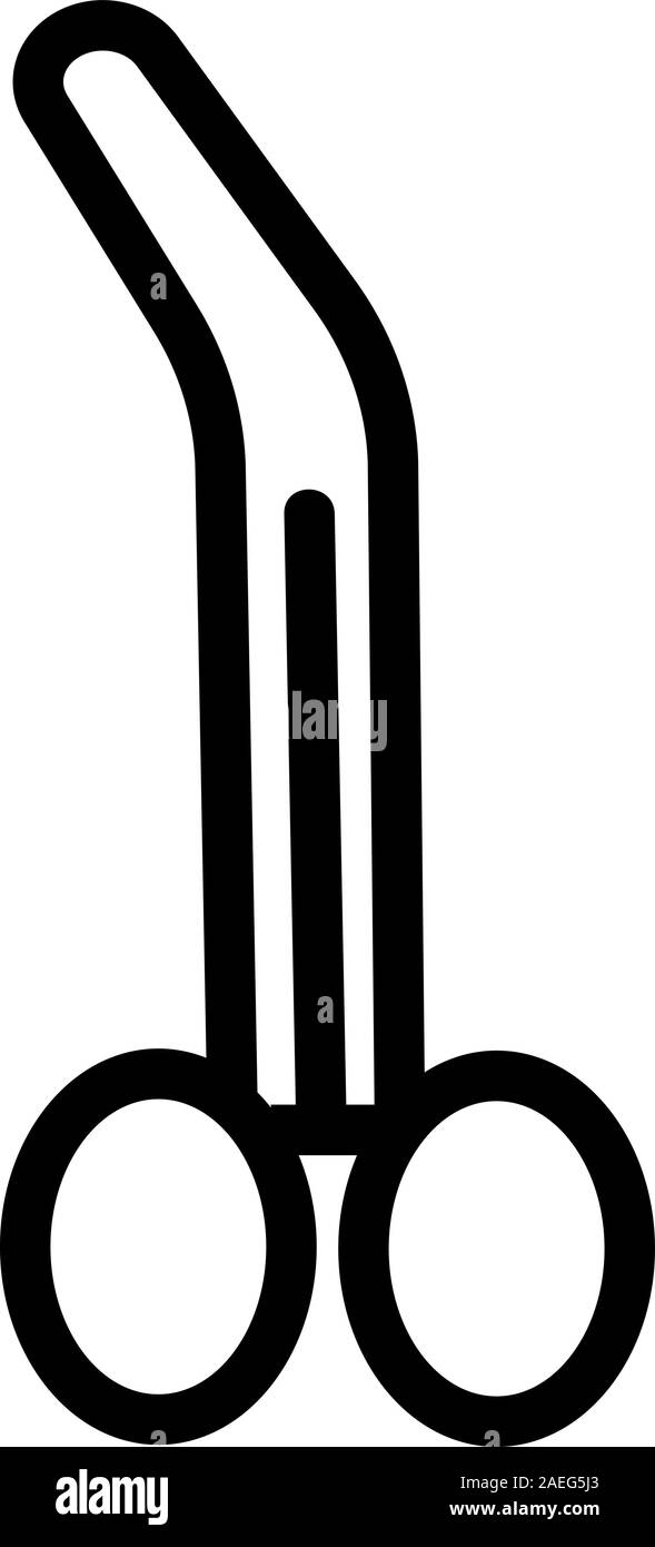 surgical clamp icon vector. Isolated contour symbol illustration Stock ...