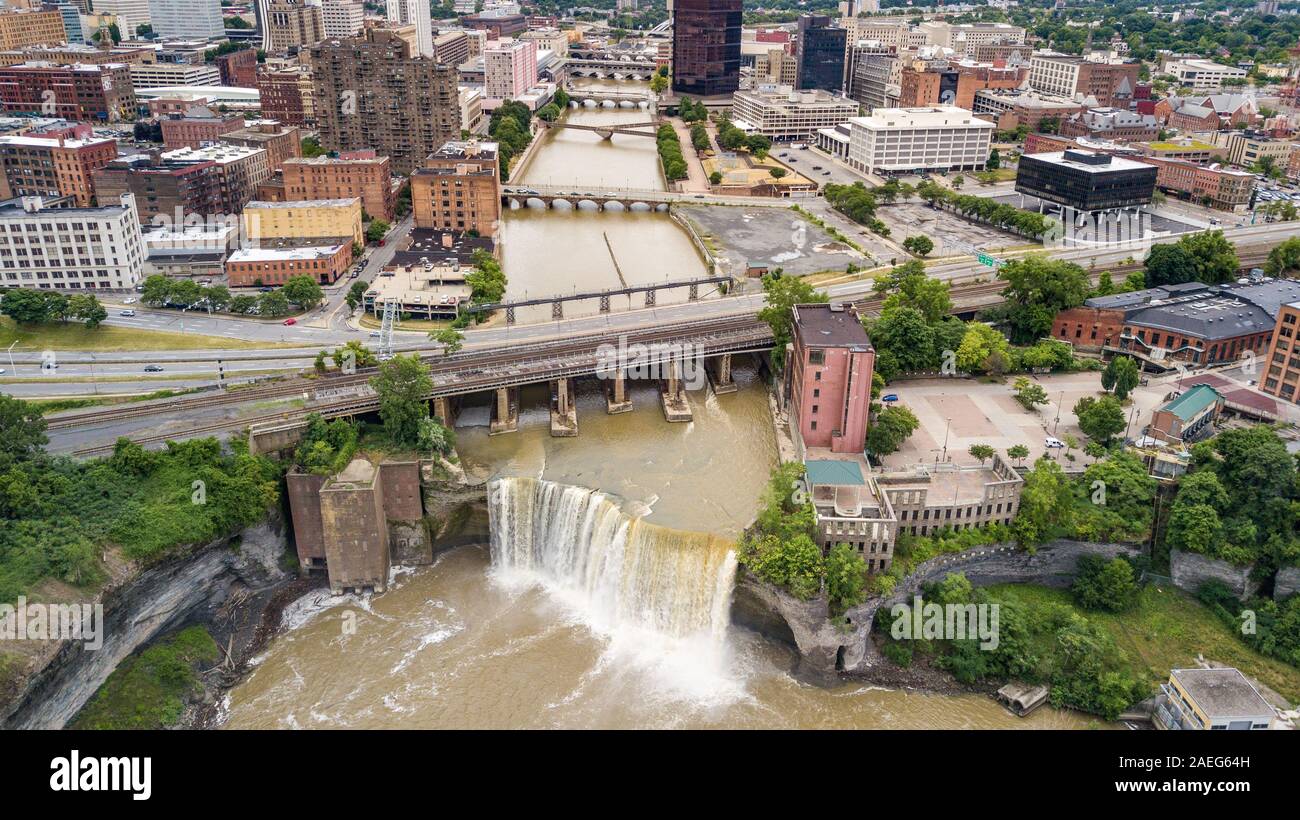 High Falls, Genesee River, Rochester, NY, USA Stock Photo - Alamy