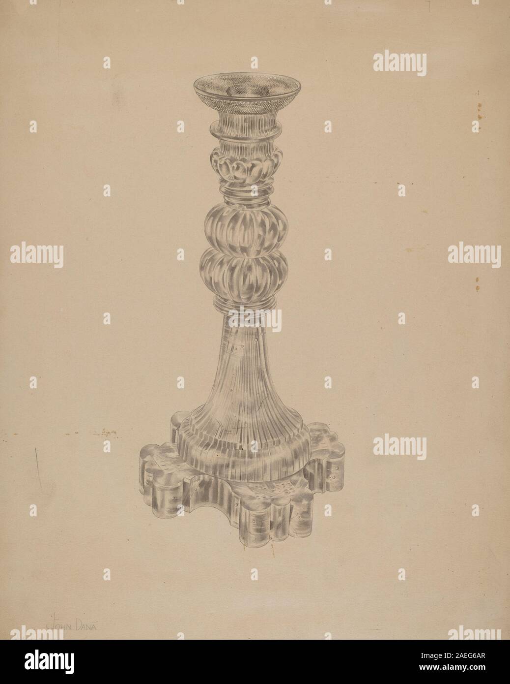 Design by John Dana titled 'Candlestick', circa 1938, depicting a ...