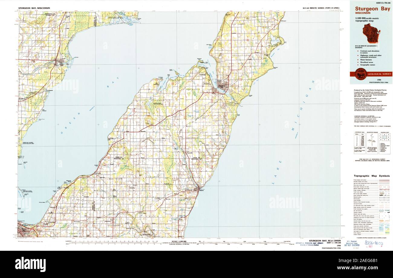 Sturgeon bay map hi-res stock photography and images - Alamy