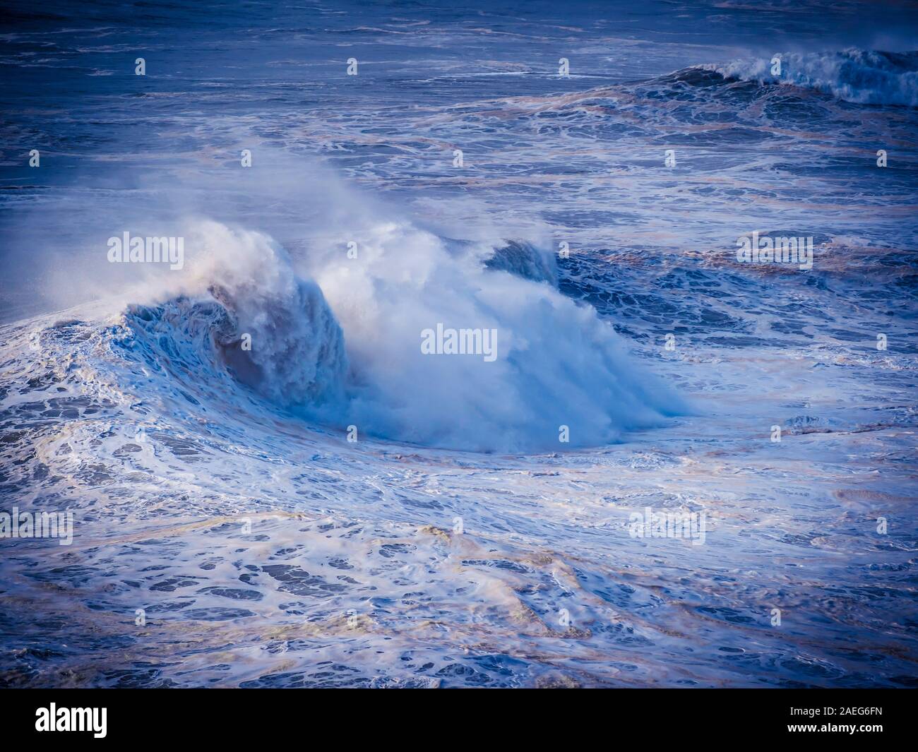 massive waves at Nazare Portugal Stock Photo - Alamy
