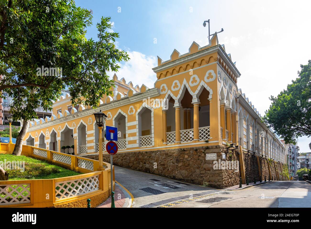 Moorish Barracks is a historical barracks in Calcada Da Barra , Macau ...