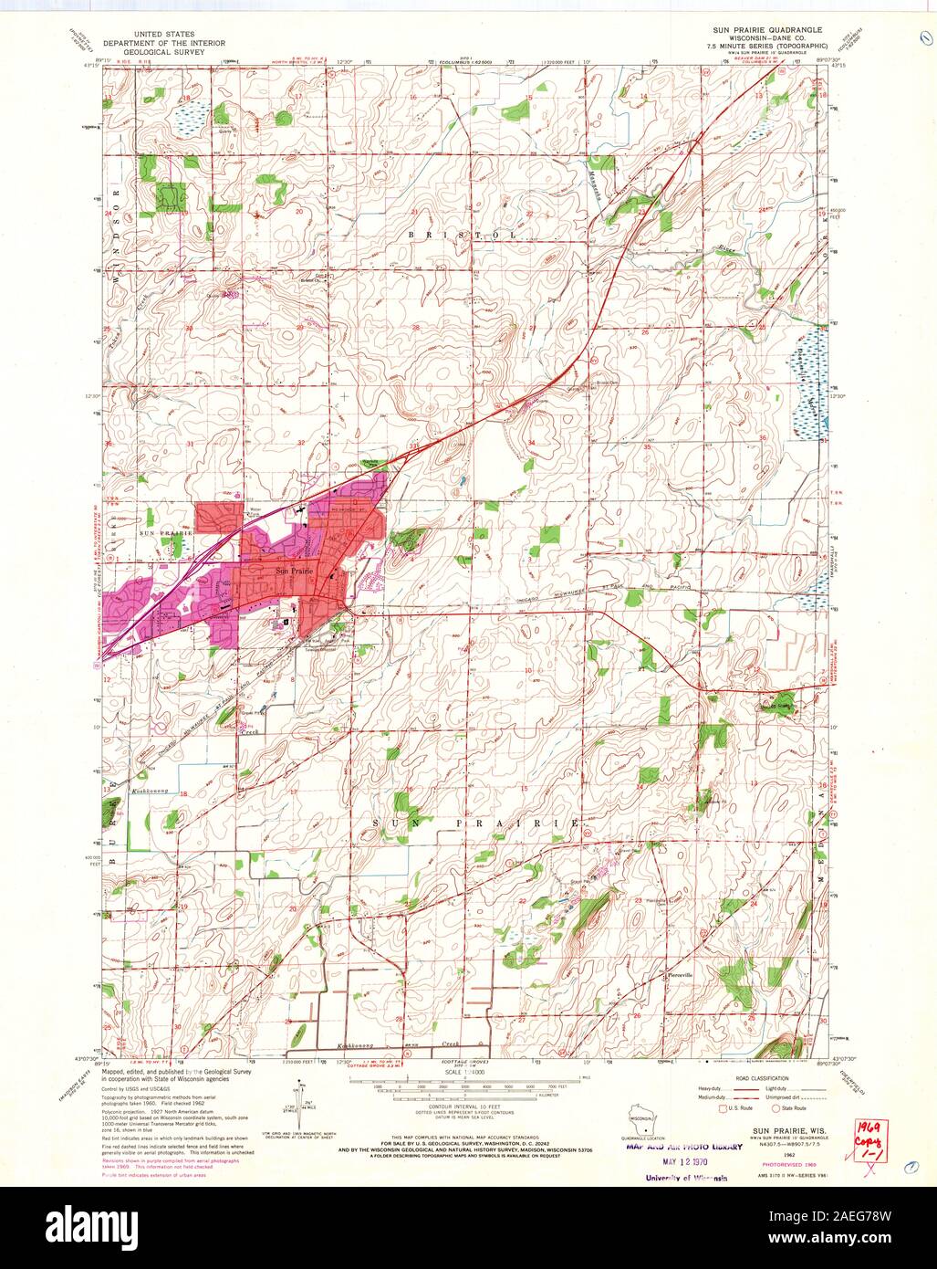 Map of sun prairie hi-res stock photography and images - Alamy