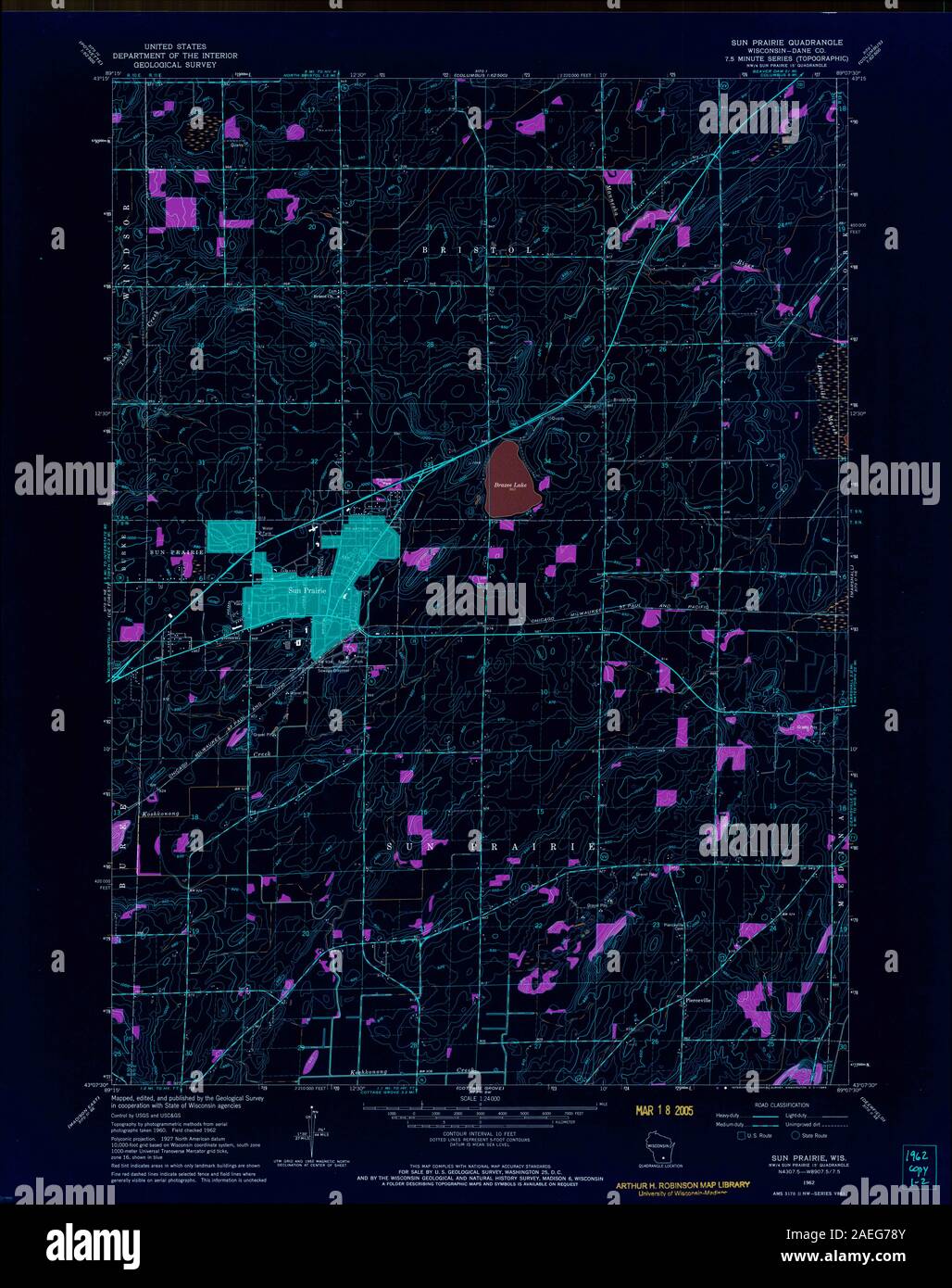 Map of sun prairie hi-res stock photography and images - Alamy