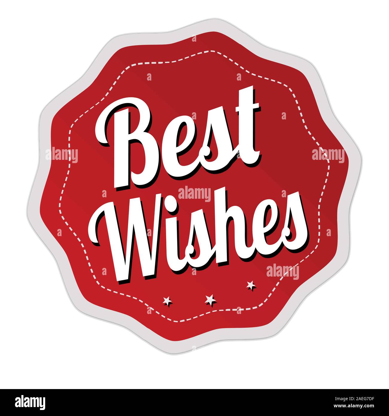 Best wishes label or sticker on white background, vector illustration ...