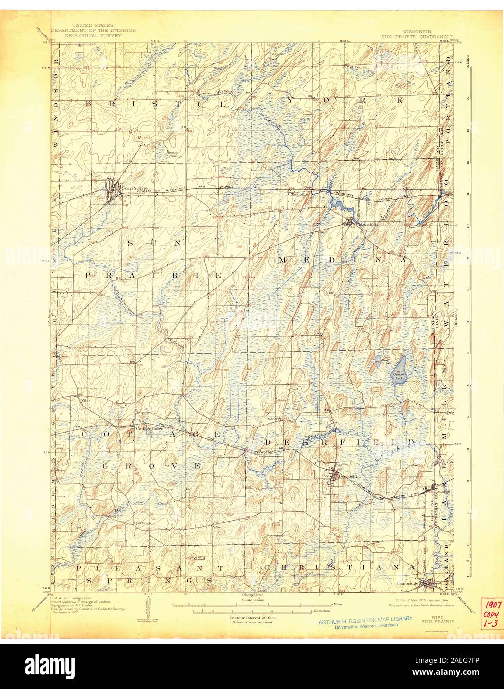 Sun prairie map hi-res stock photography and images - Alamy