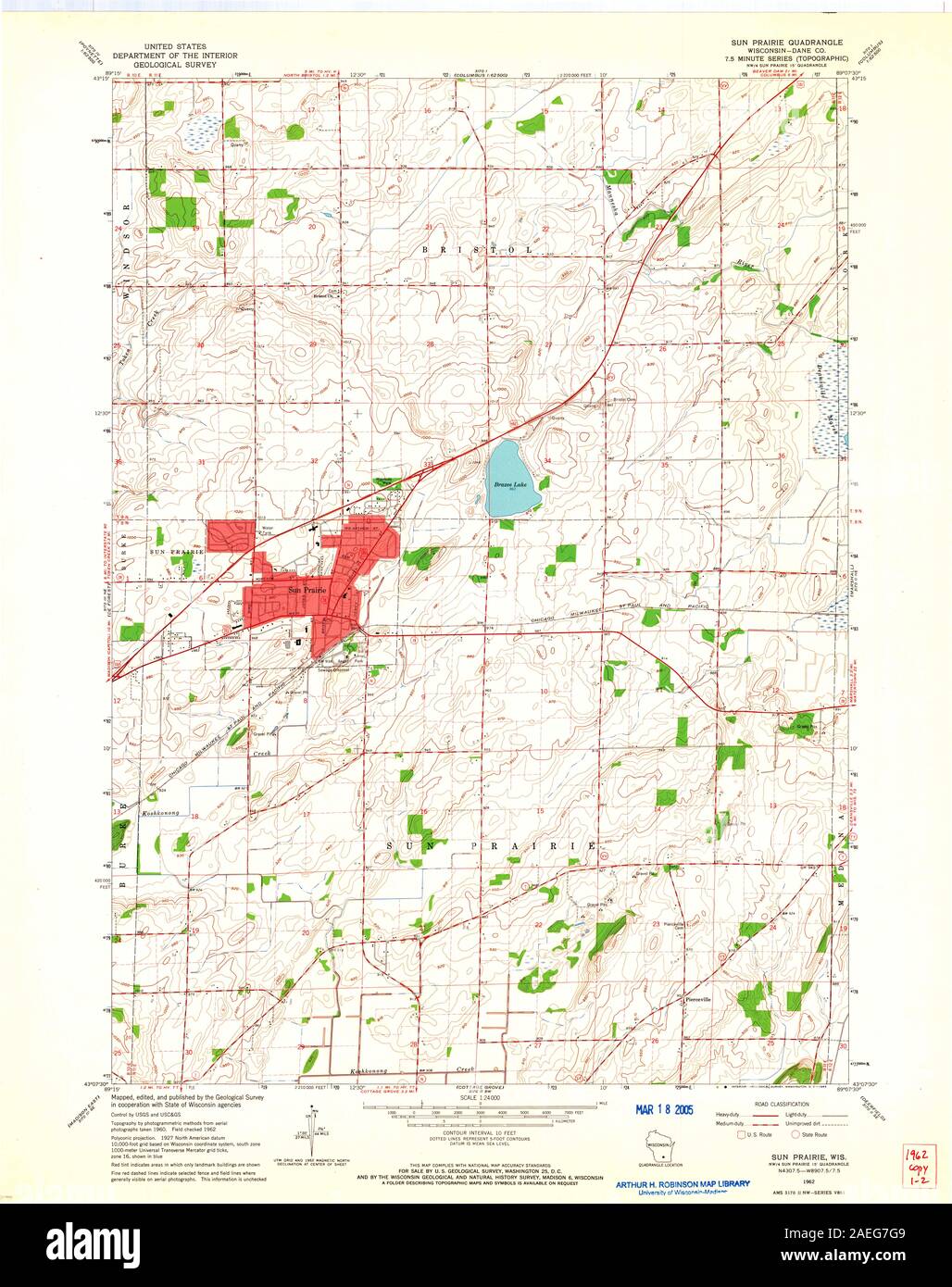 Map of sun prairie hi-res stock photography and images - Alamy