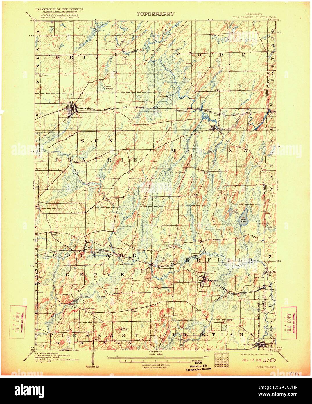 Sun prairie map hi-res stock photography and images - Alamy