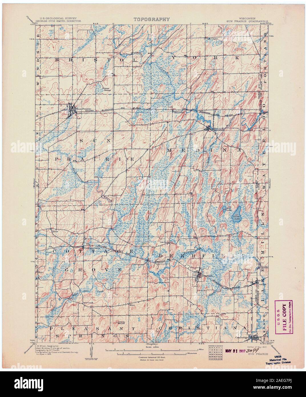 Sun prairie map hi-res stock photography and images - Alamy