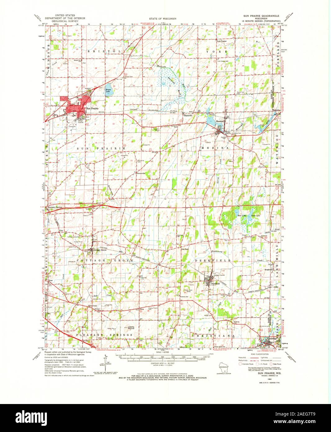 Map of sun prairie hi-res stock photography and images - Alamy