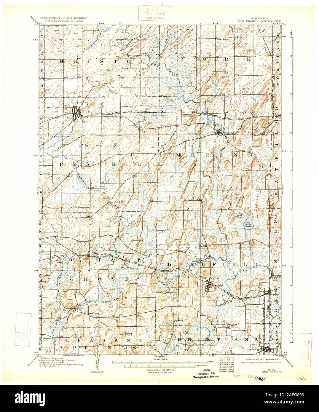 Map of sun prairie hi-res stock photography and images - Alamy