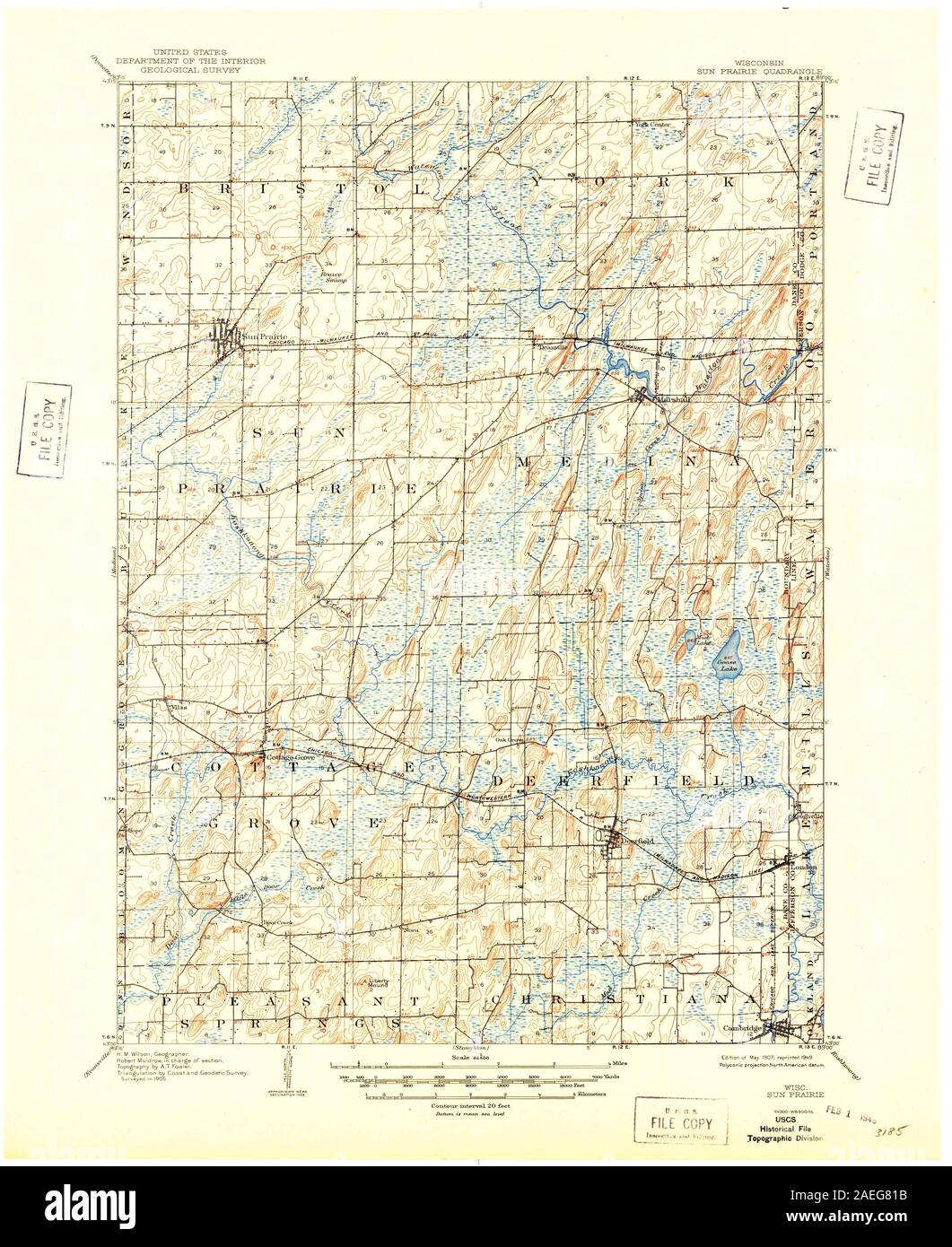 Map of sun prairie hi-res stock photography and images - Alamy