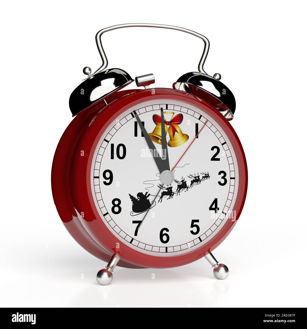 Clock with ribbon isolated on white hi-res stock photography and images ...