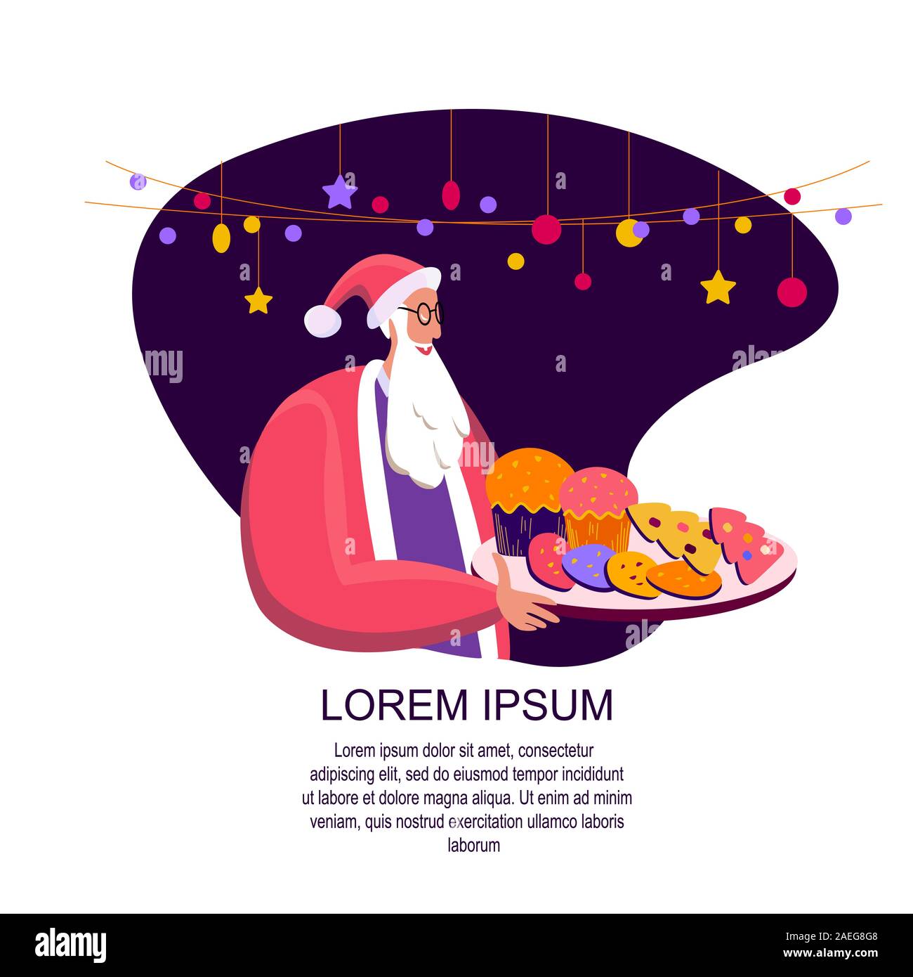 Giving christmas biscuits Stock Vector Images - Alamy