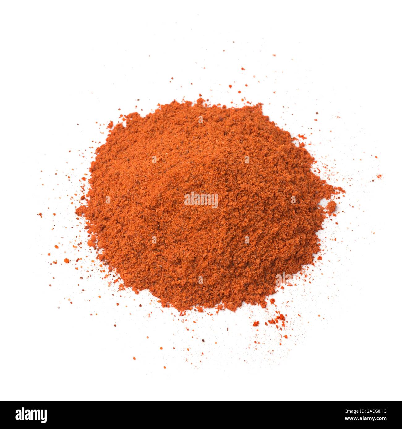 Heap of Annatto powder isolated on white background Stock Photo - Alamy