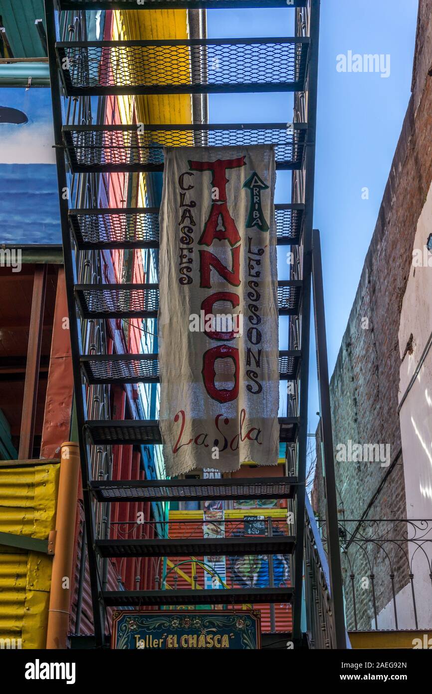 Tango sign, La Boca, Buenos Aires, Argentina, South America Stock Photo ...