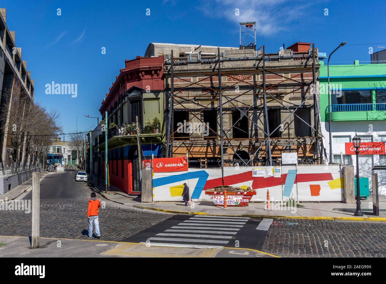 Zebra crossing, La Boca, Buenos Aires, Argentina, South America Stock Photo - Alamy