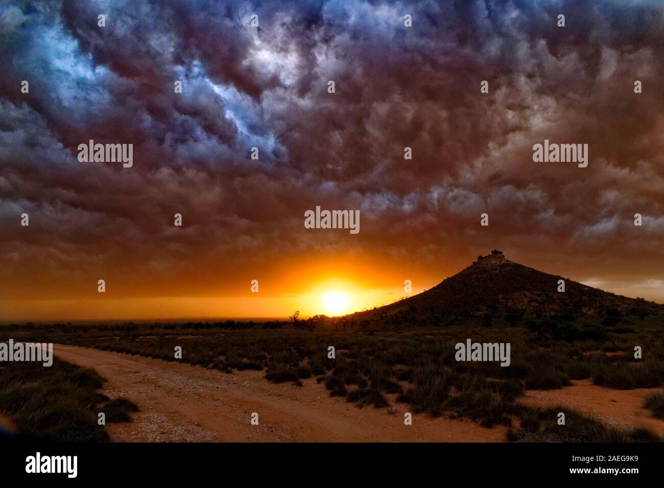 Stormy sunset, Pilbara, Western Australia Stock Photo - Alamy