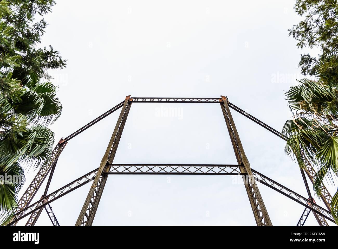 Old metal structure against the sky Stock Photo - Alamy