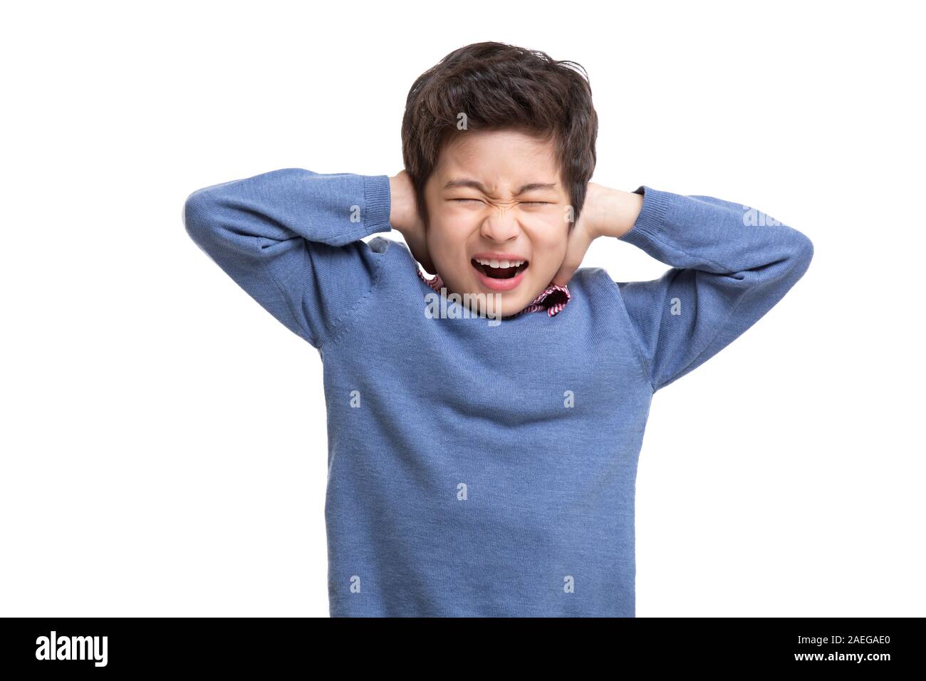 Angry little boy Stock Photo - Alamy