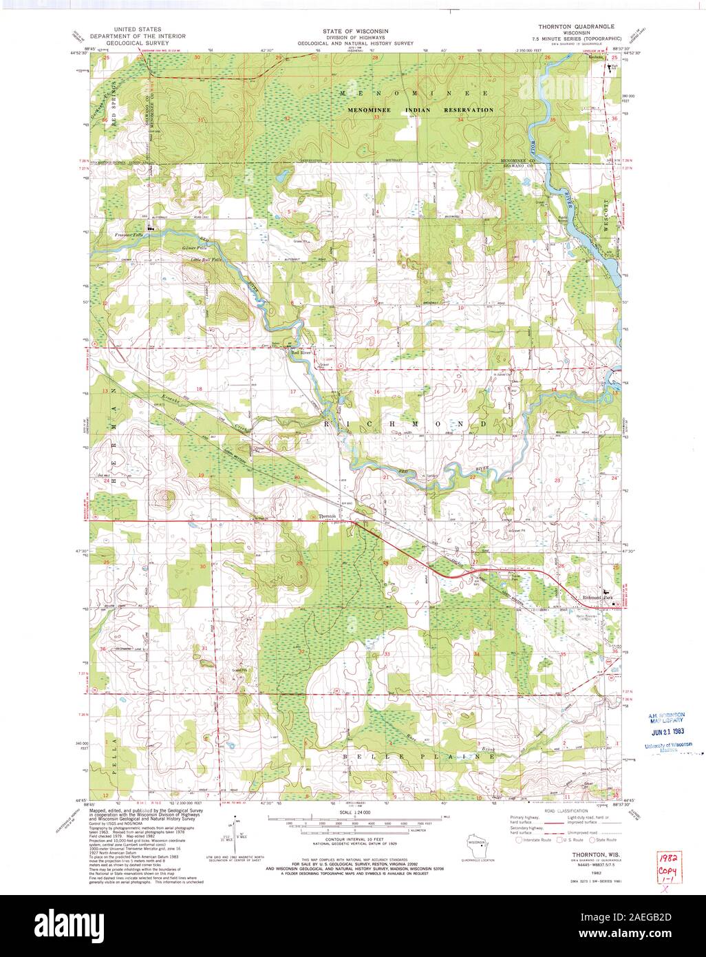 Map of thornton Cut Out Stock Images & Pictures - Alamy