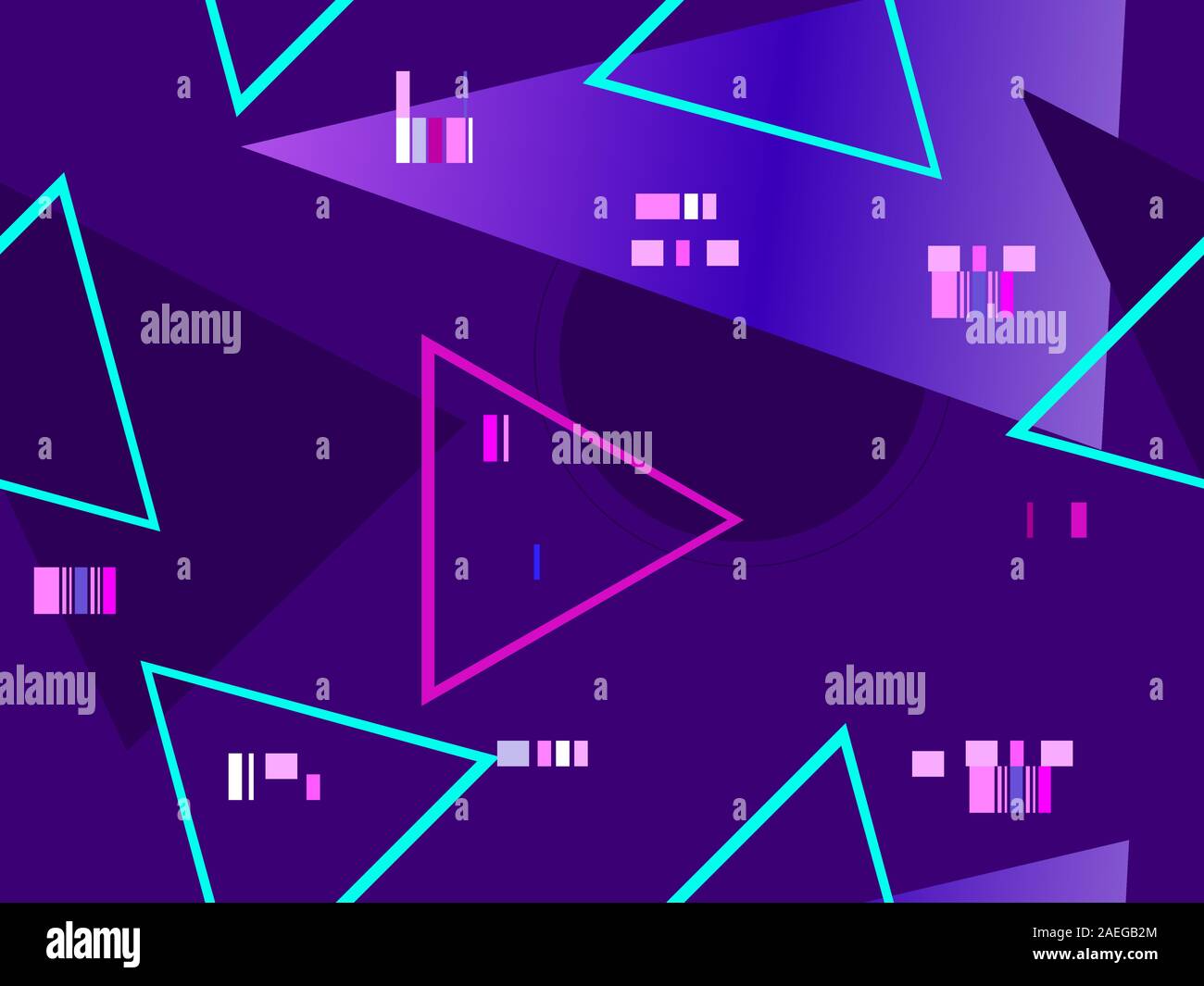 Cyberpunk seamless pattern. Retro futurism of the 80s. Signal error ...