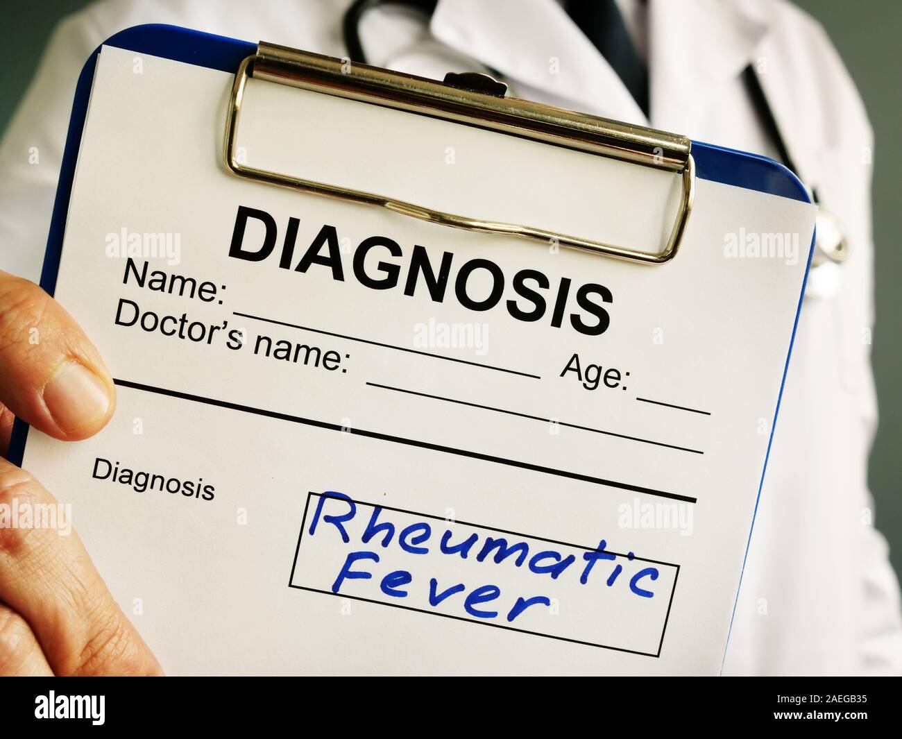 Doctor is holding Rheumatic fever diagnosis Stock Photo - Alamy