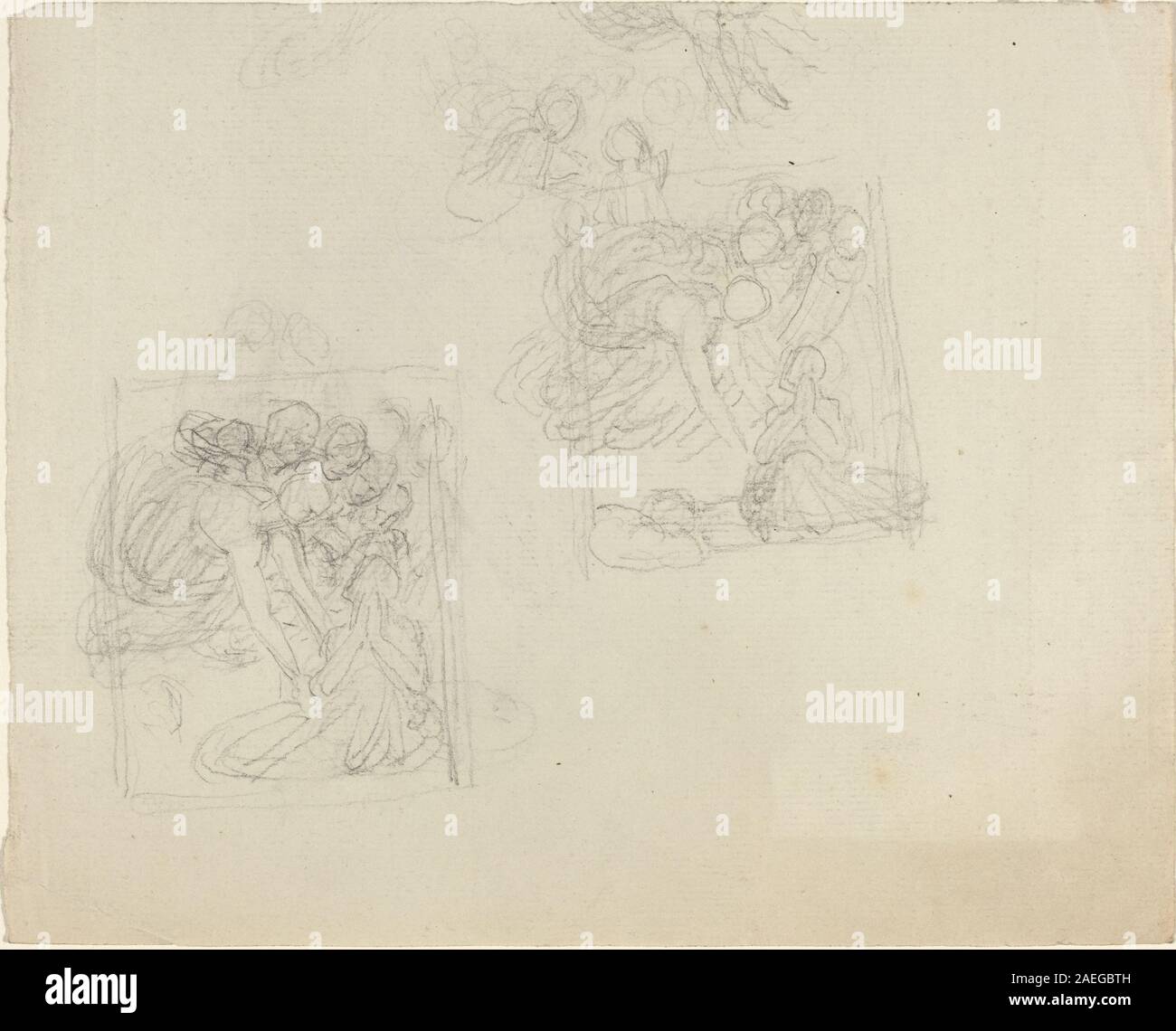Sheet of Studies (recto and verso) by John Flaxman depicts multiple ...
