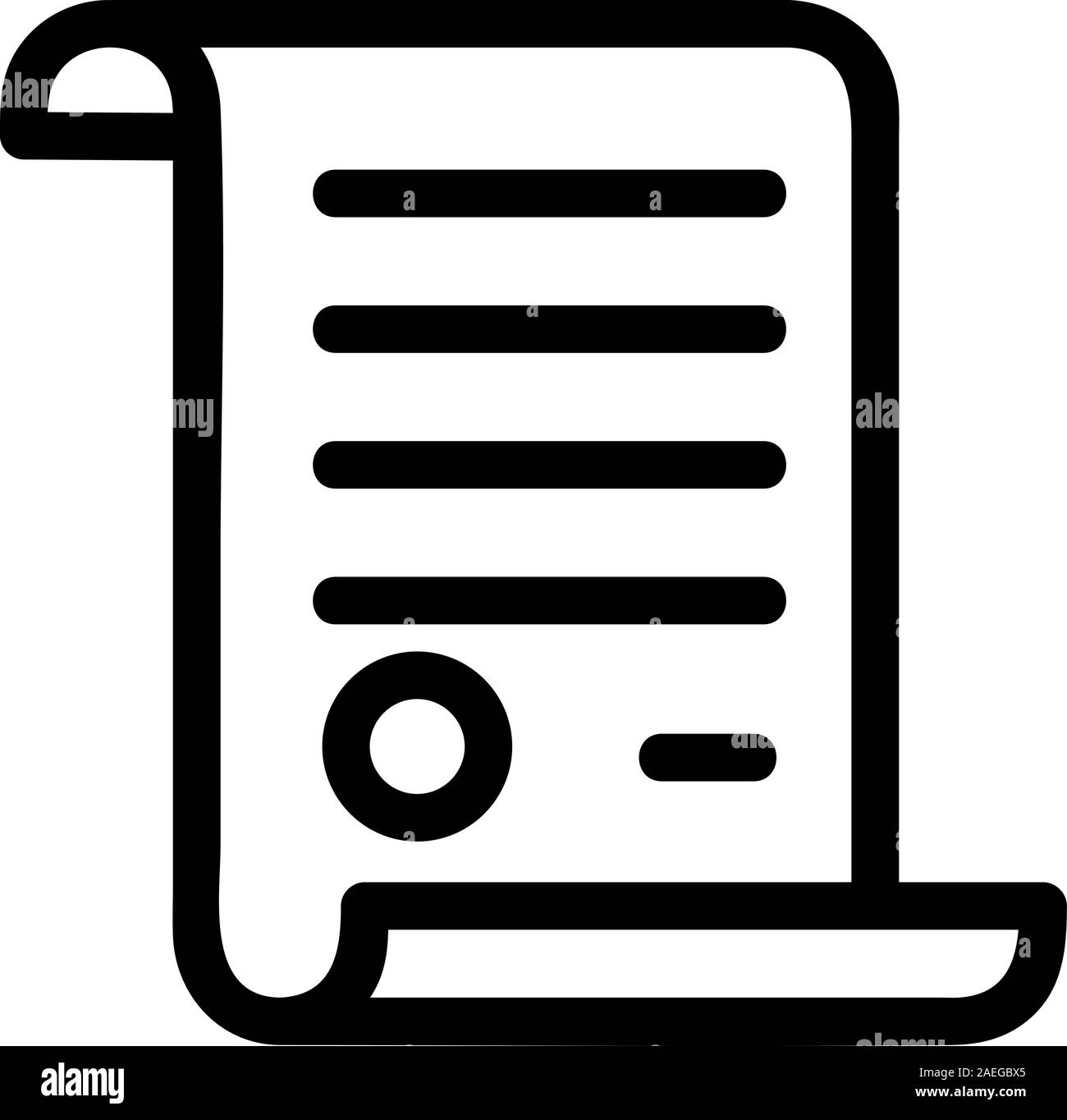 Papyrus icon vector. Isolated contour symbol illustration Stock Vector ...