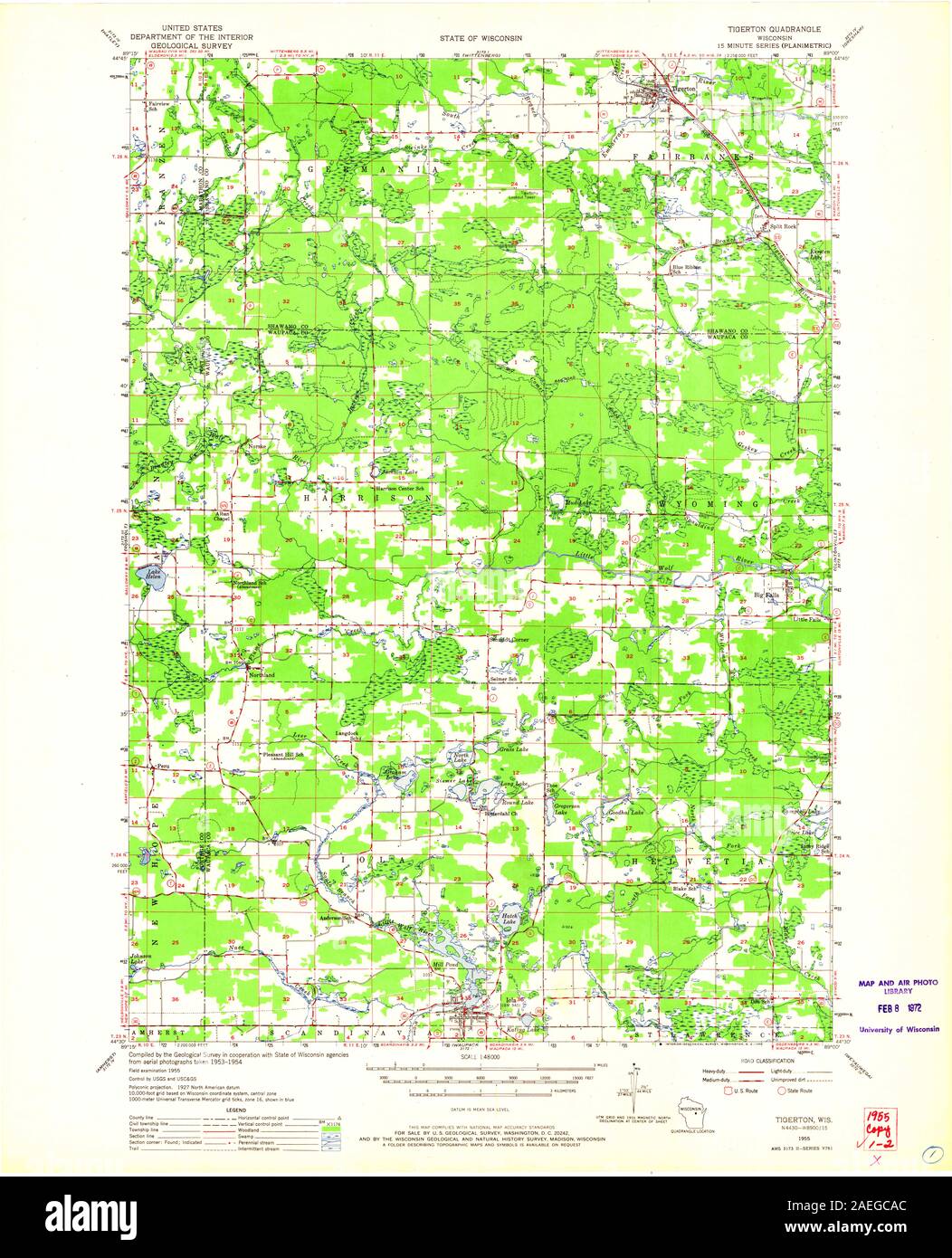 Tigerton map hi-res stock photography and images - Alamy