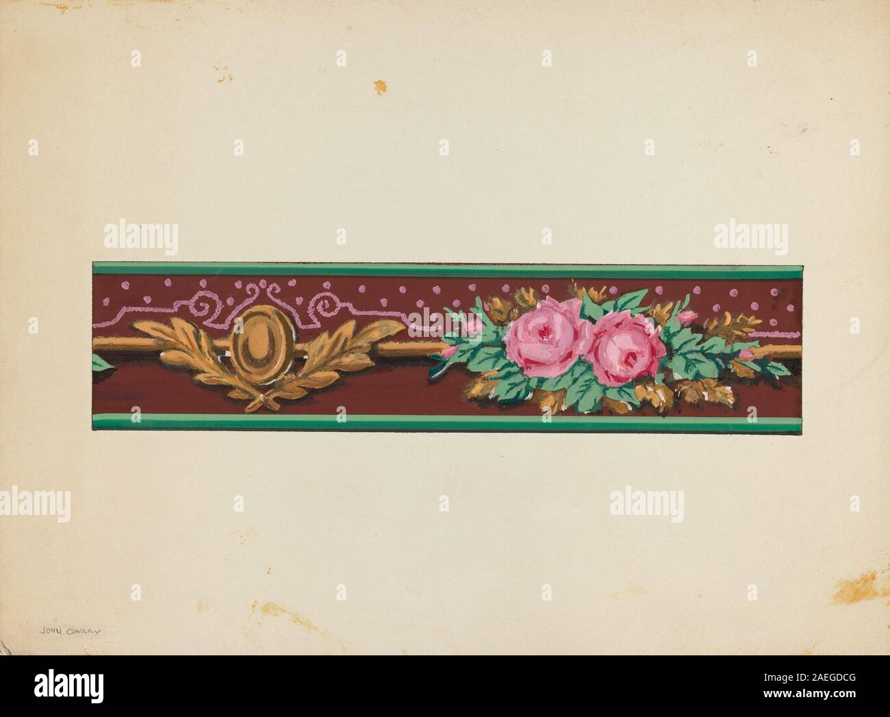 John Garay, Wall Paper Border, c 1937 Wall Paper Border; c. 1937 Stock ...