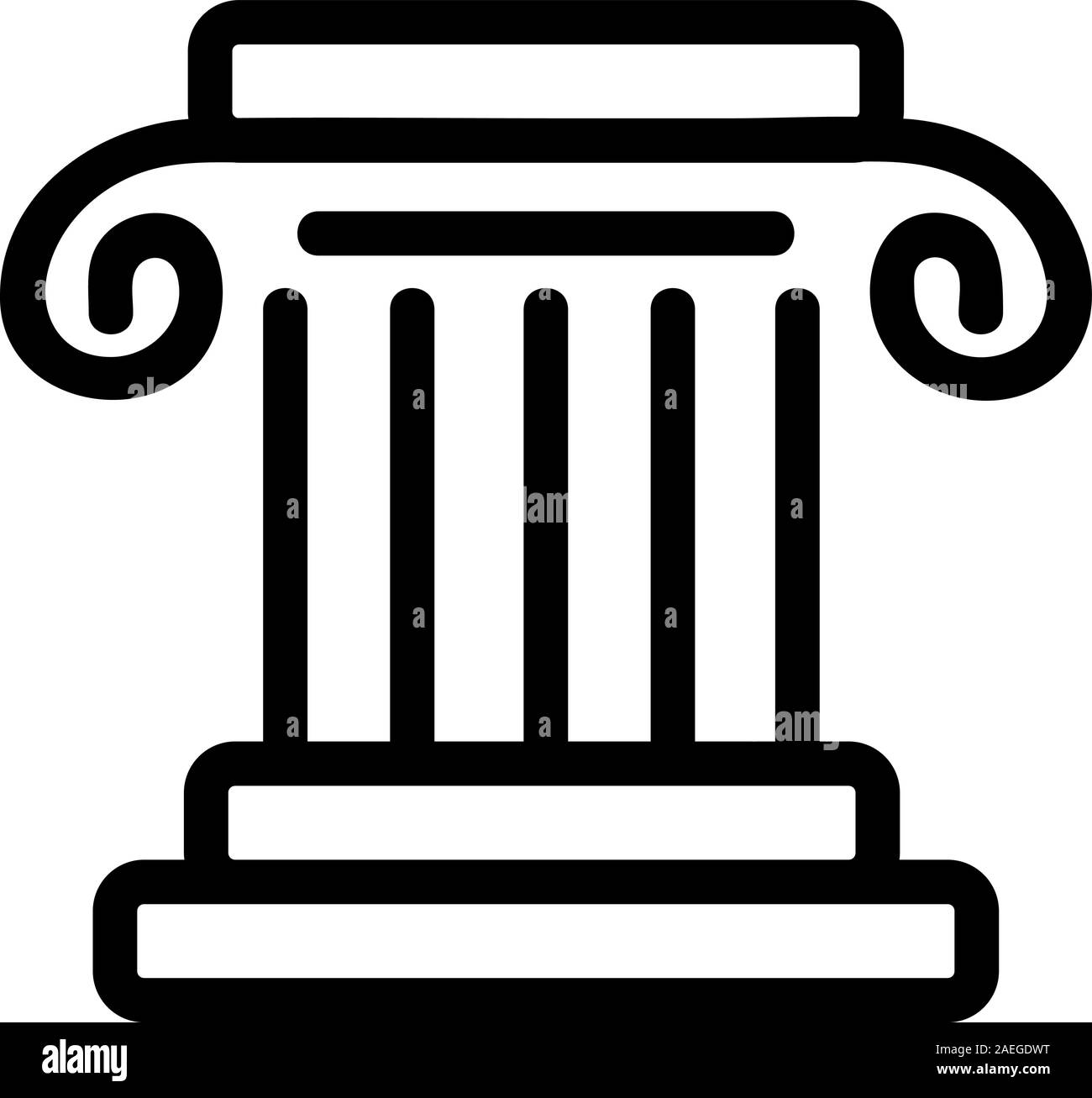 column icon vector. Isolated contour symbol illustration Stock Vector ...
