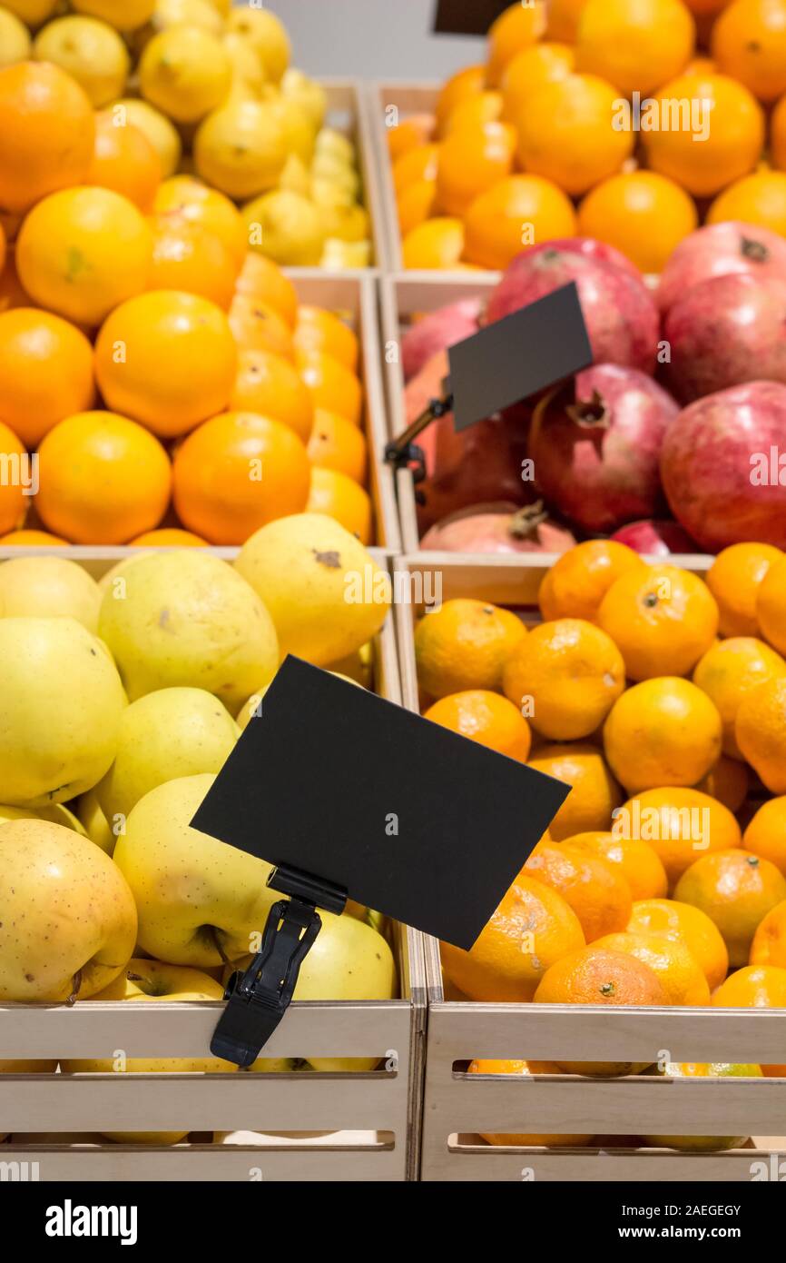 attractive fruit stall with price tags Stock Photo - Alamy
