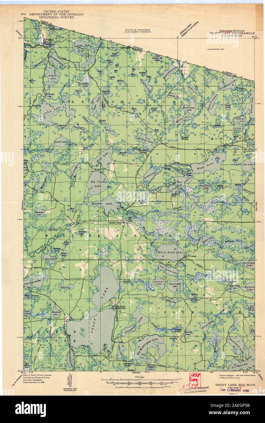 Map of trout lake hi-res stock photography and images - Alamy