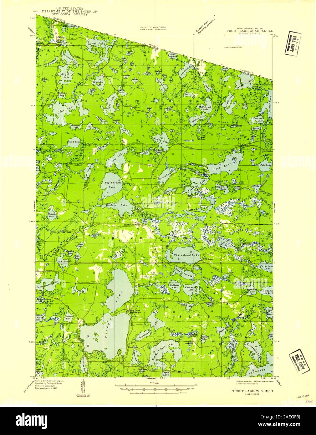 Map of trout lake hi-res stock photography and images - Alamy
