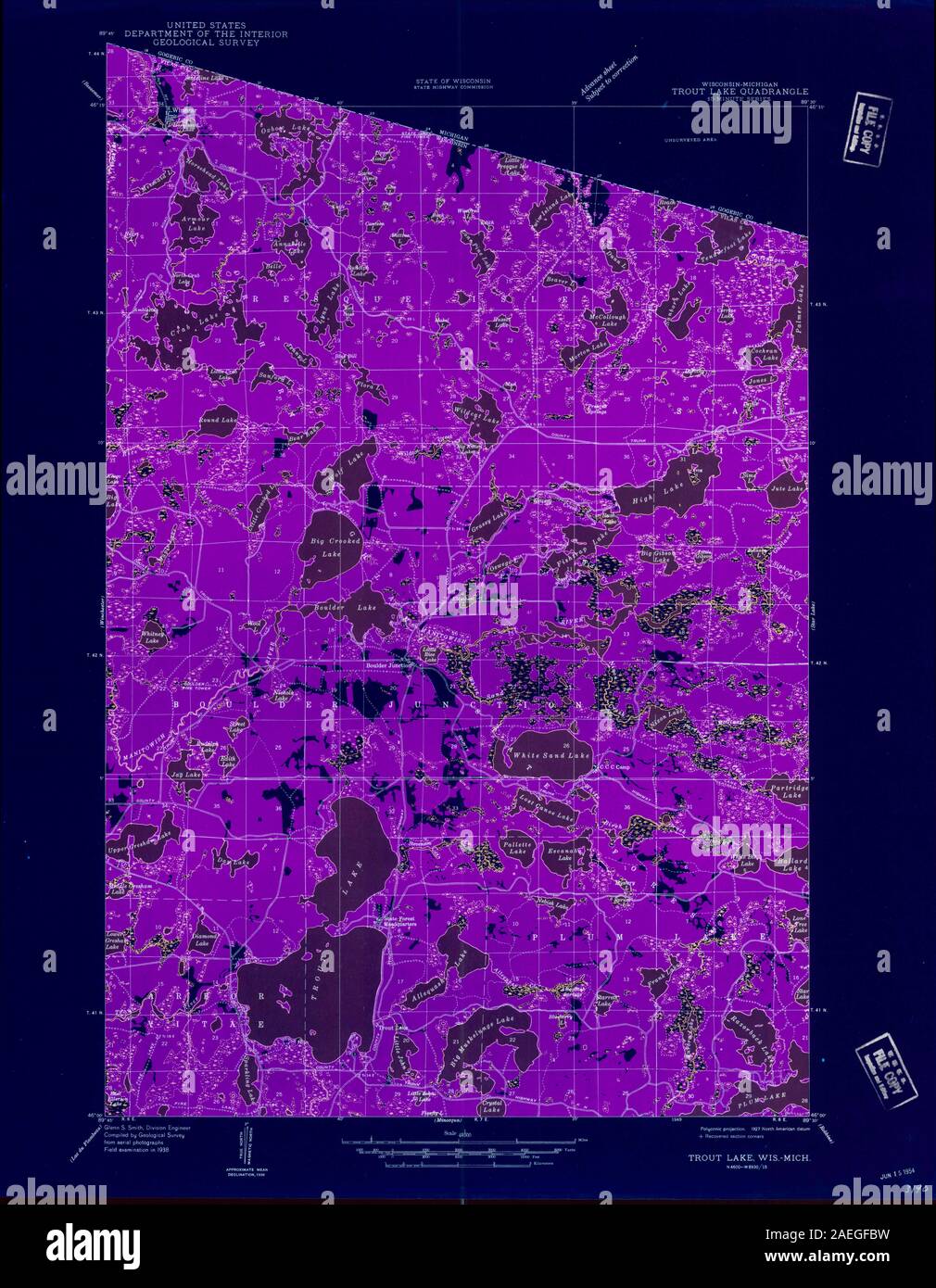 Map of trout lake hi-res stock photography and images - Alamy