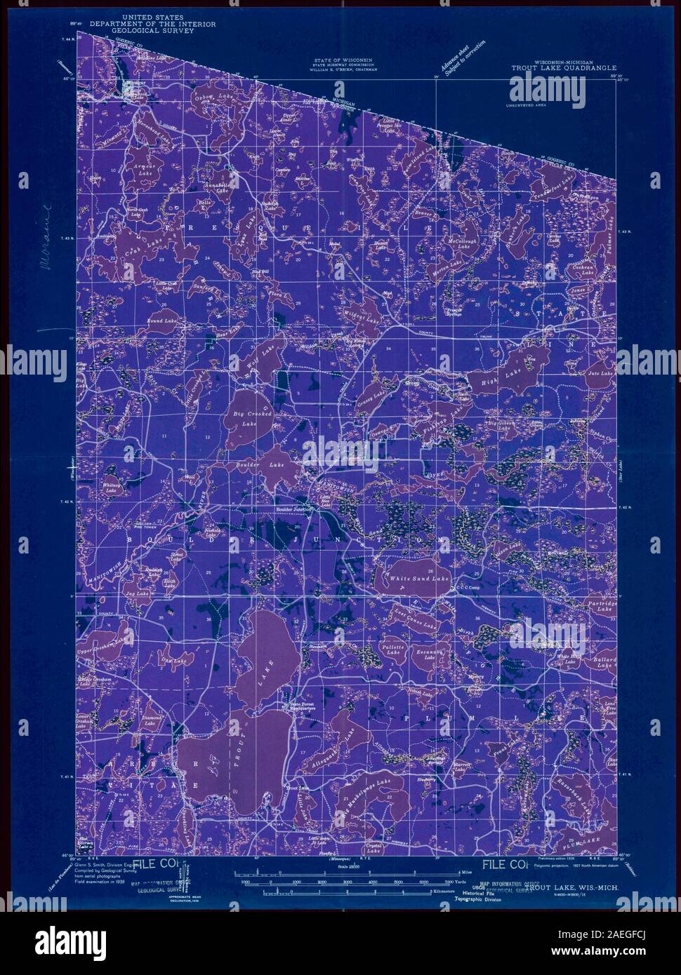 Map of trout lake hi-res stock photography and images - Alamy