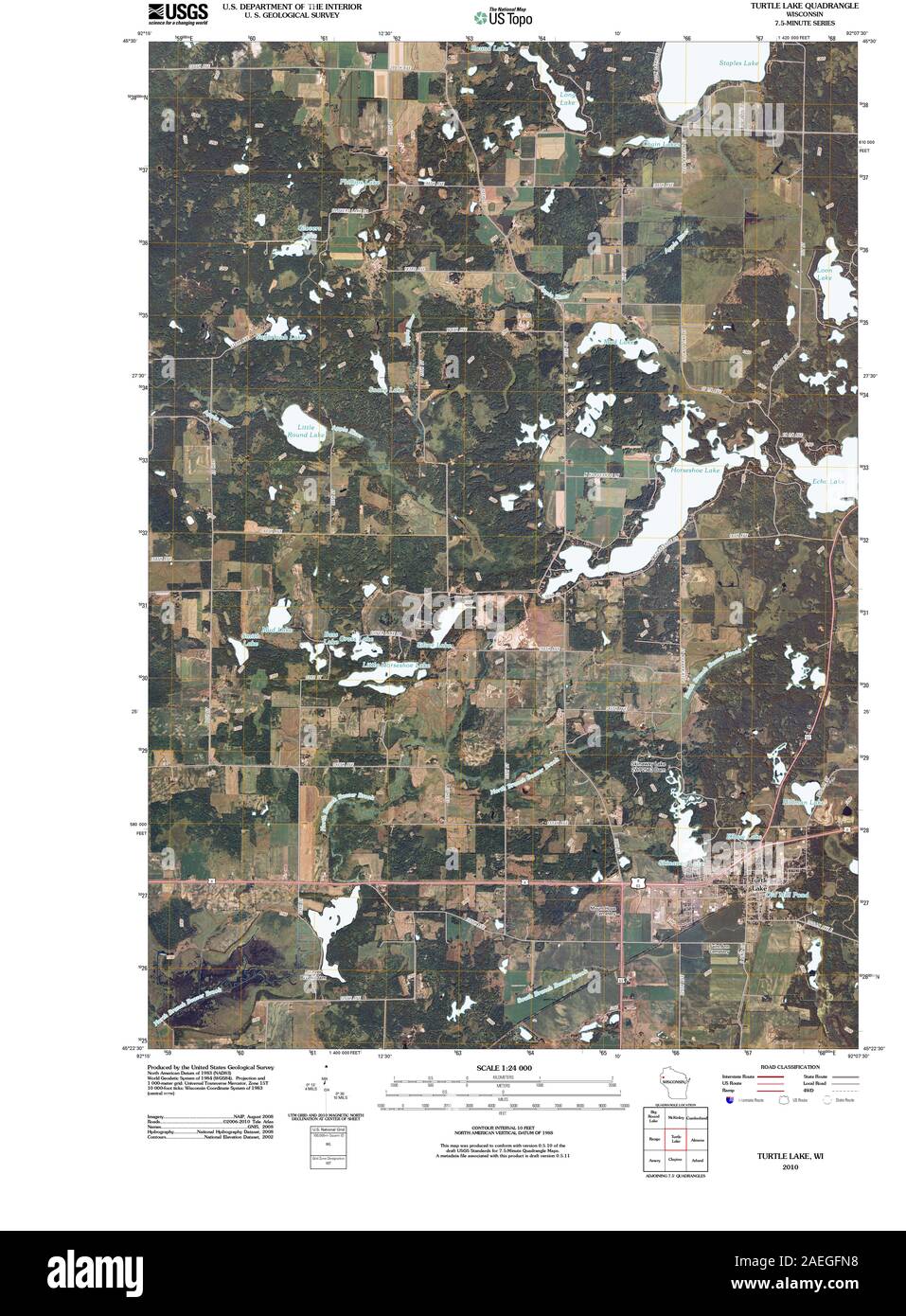 Turtle lake map Cut Out Stock Images & Pictures - Alamy